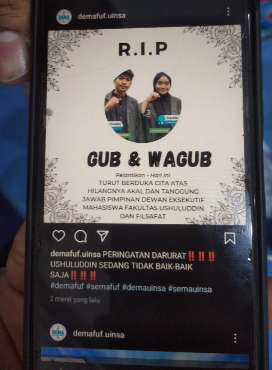 Akun Instagram DEMA FUF Diretas, Kritik Keras Untuk Ketua – LPM Forma